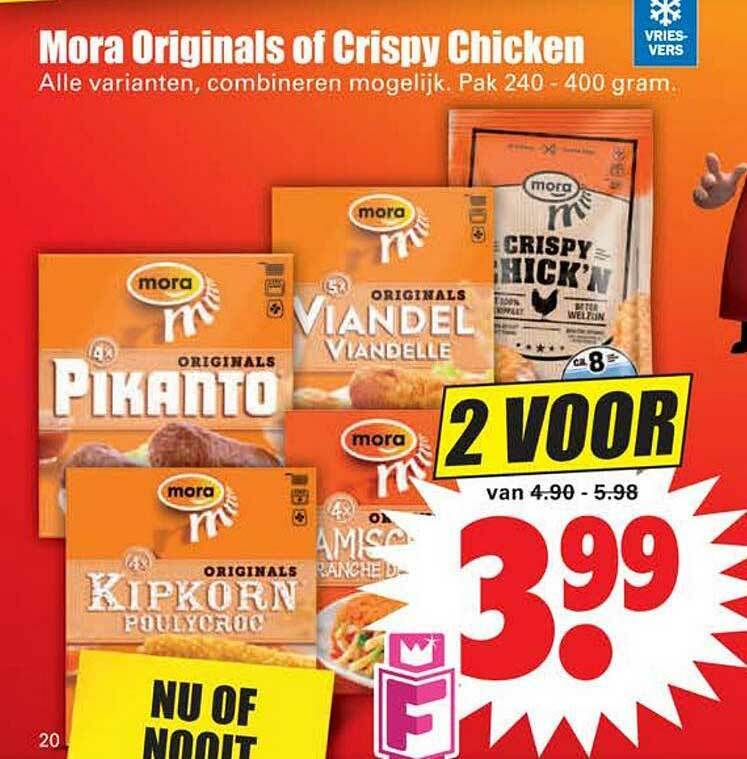 Mora Originals Of Crispy Chicken aanbieding bij Dirk