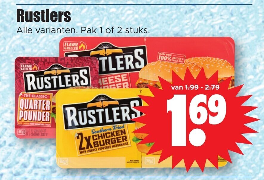 Rustlers pak 1 of 2 stuks aanbieding bij Dirk