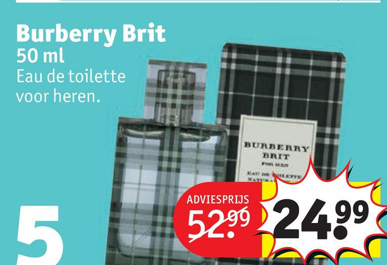 Burberry brit 50 ml aanbieding bij Kruidvat