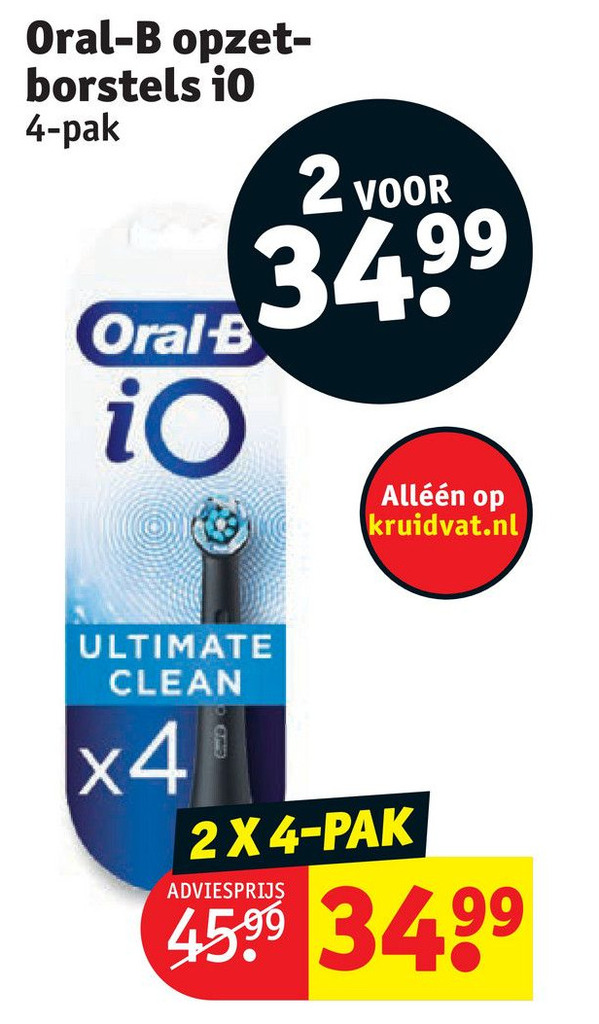 Oral-b opzet- borstels i0 4-pak aanbieding bij Kruidvat