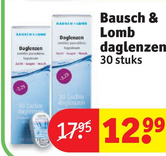Bausch & lomb daglenzen 30 stuks aanbieding bij Kruidvat