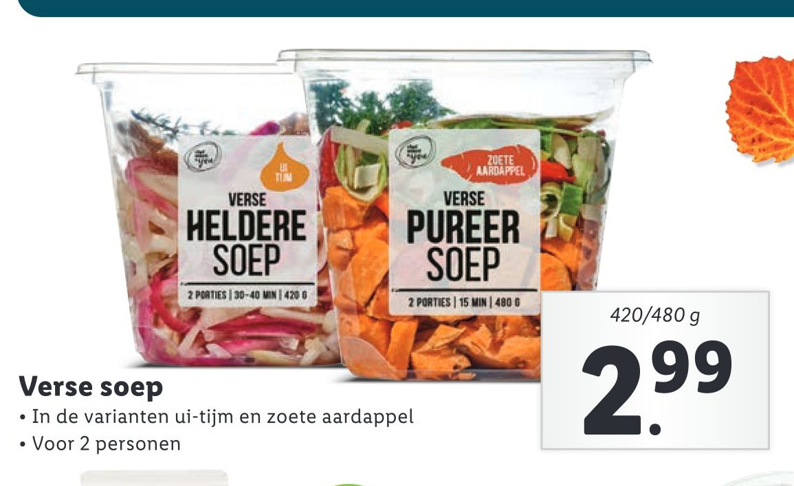 Verse soep aanbieding bij Lidl