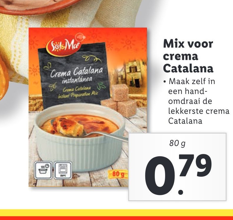 Mix voor crema catalana aanbieding bij Lidl