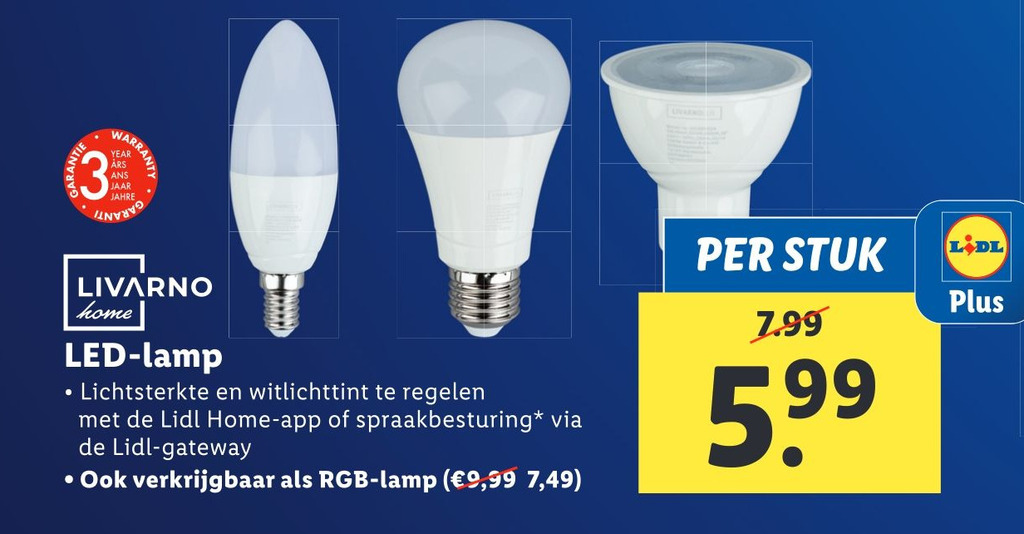 Led-lamp lichtet. aanbieding bij Lidl
