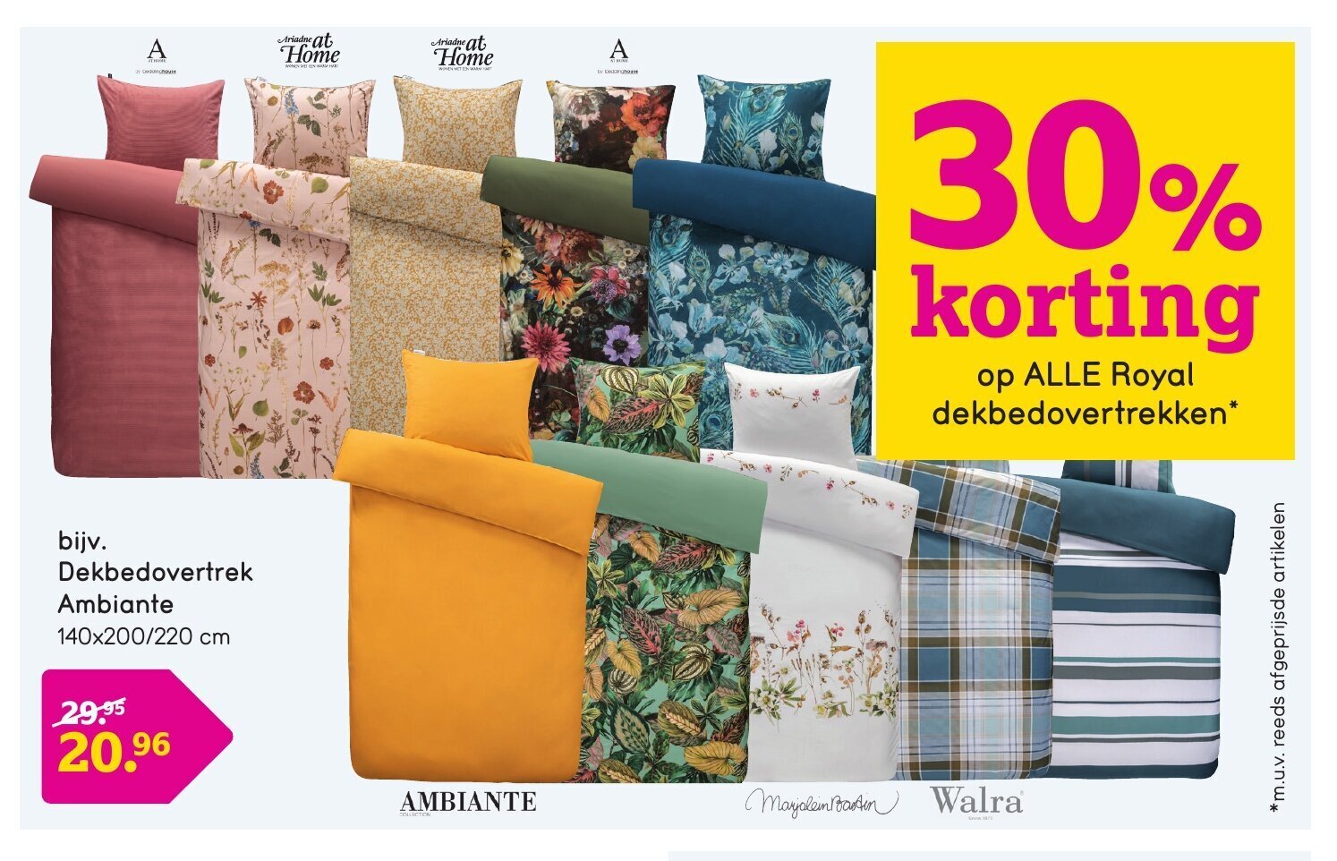 Alle Royal dekbedovertrekken* aanbieding bij Leen Bakker