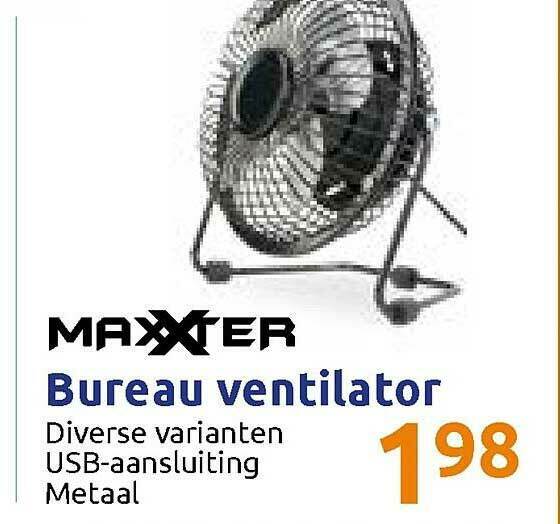Maxxter bureau ventilator aanbieding bij Action