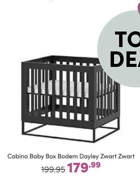 Cabino baby box bodem dayley zwart zwart aanbieding bij Baby & Tiener