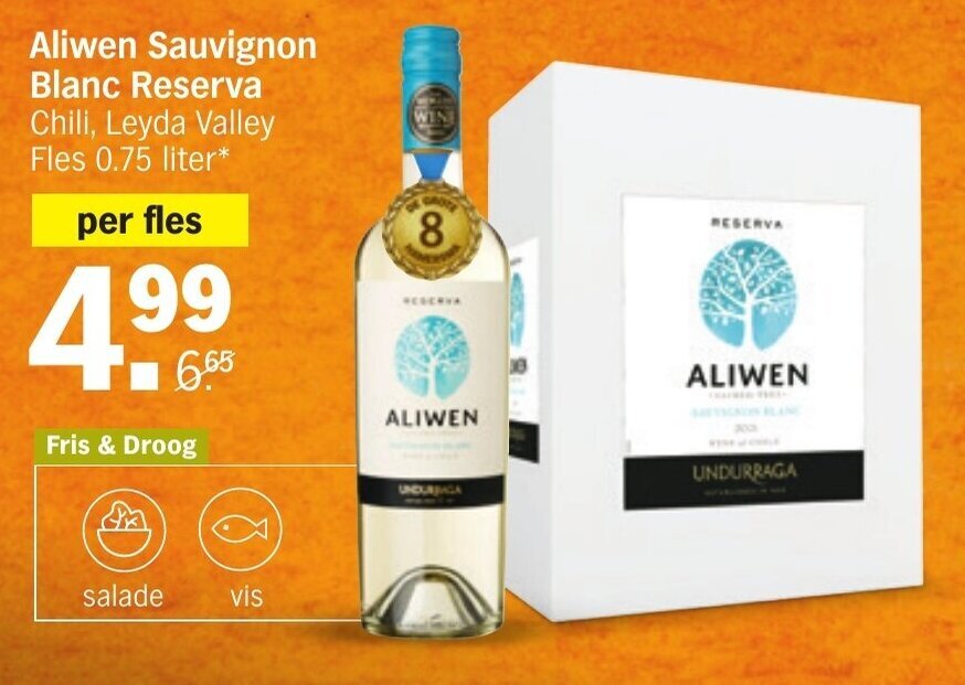 Aliwen sauvignon blanc reserva pe rfles aanbieding bij Albert Heijn