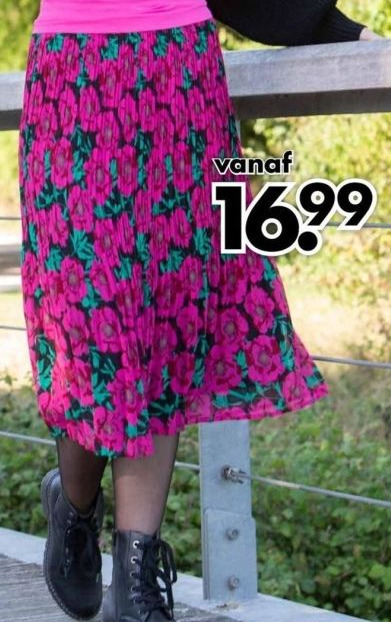 Rok plooi chiffon aanbieding bij Wibra
