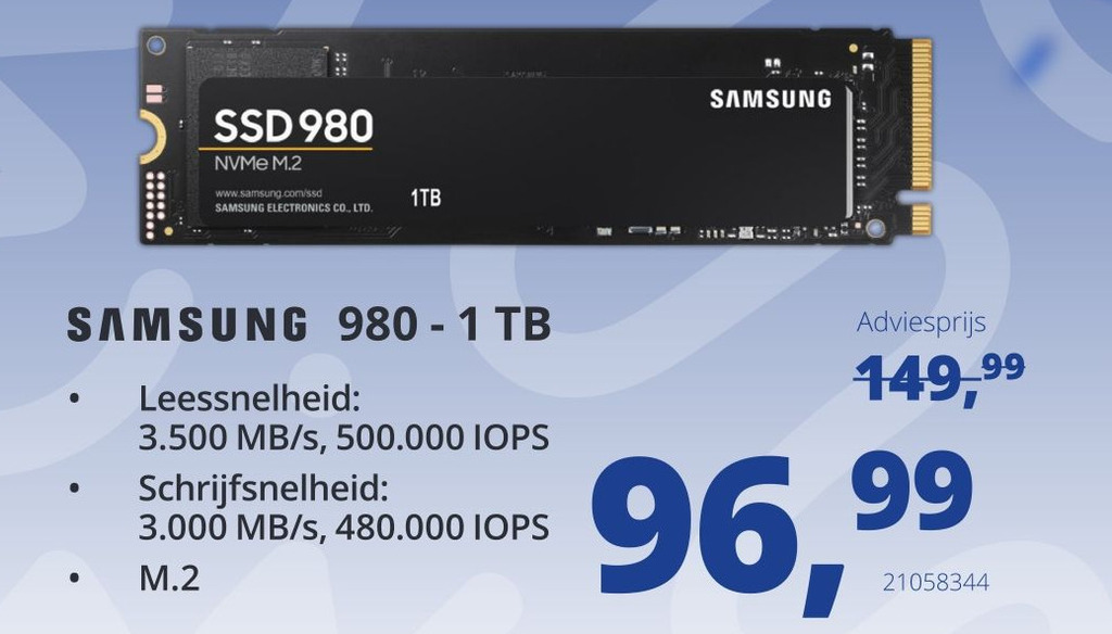 Samsung 980-1 tb aanbieding bij Paradigit