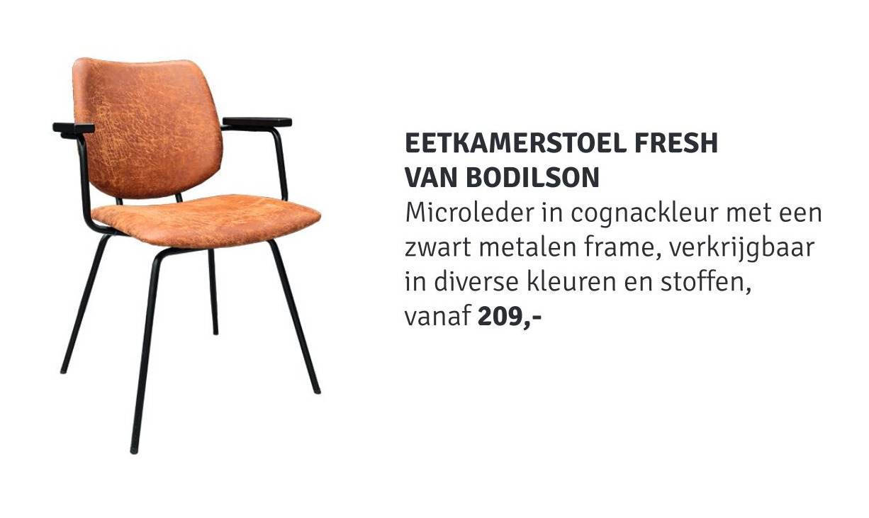 Eetkamerstoel Fresh Van Bodilson aanbieding bij Nijhof