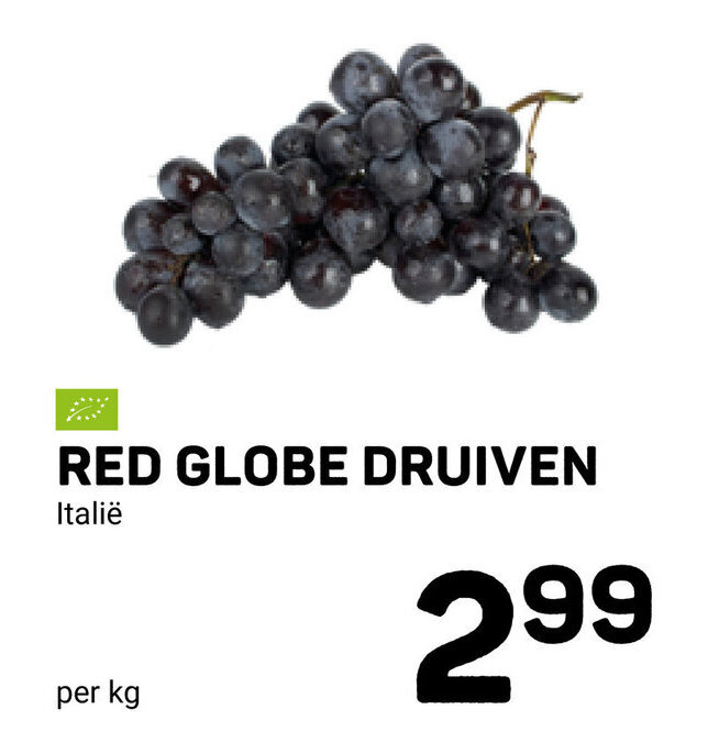 Red globe druiven aanbieding bij Ekoplaza