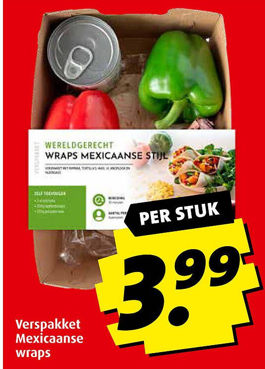 Verspakket mexicaanse wraps aanbieding bij Boni