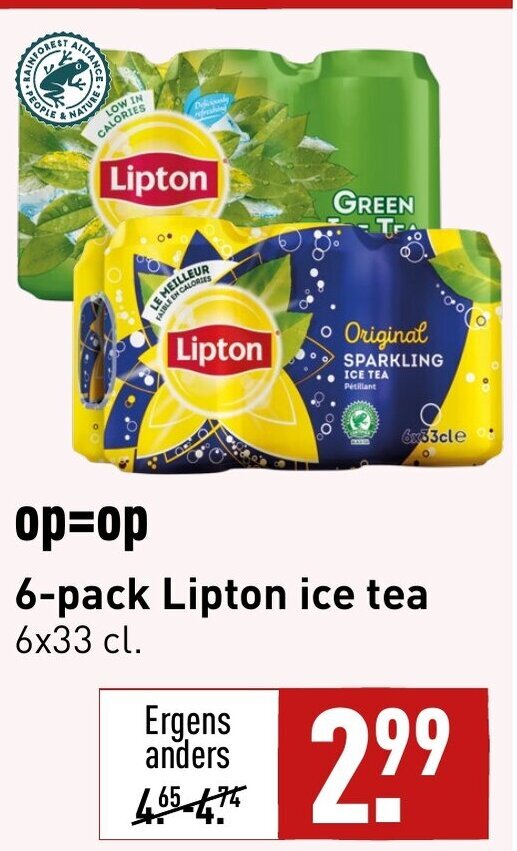 Lipton Ice Tea 6x33cl aanbieding bij ALDI