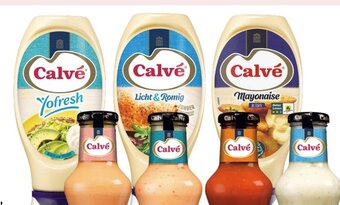 Calvé Keuze uit Yofresh , Licht & Romig en volvet Mayonause aanbieding ...