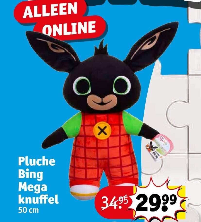 Pluche bing mega knuffel 50CM aanbieding bij Kruidvat