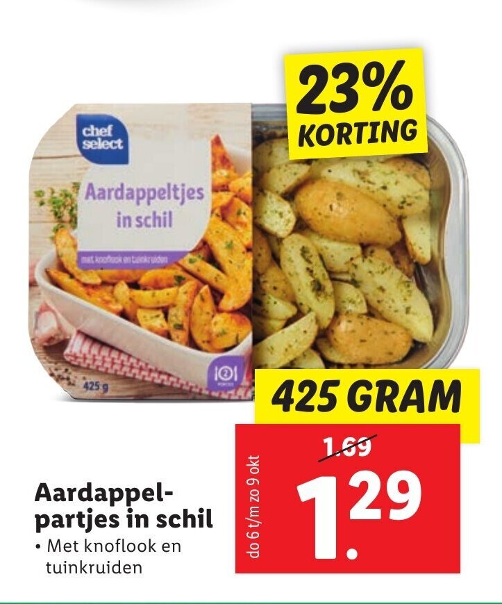Aardappelpartjes in schil 425 gram aanbieding bij Lidl