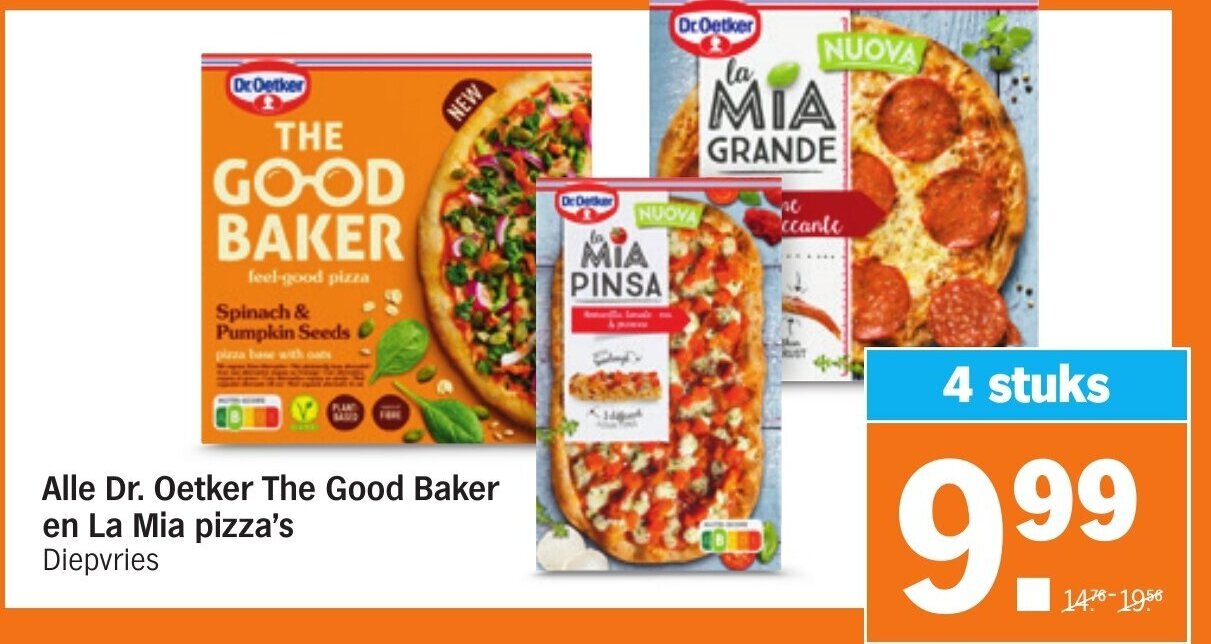 Alle dr. oetker the good baker en la mia pizza's aanbieding bij Albert ...