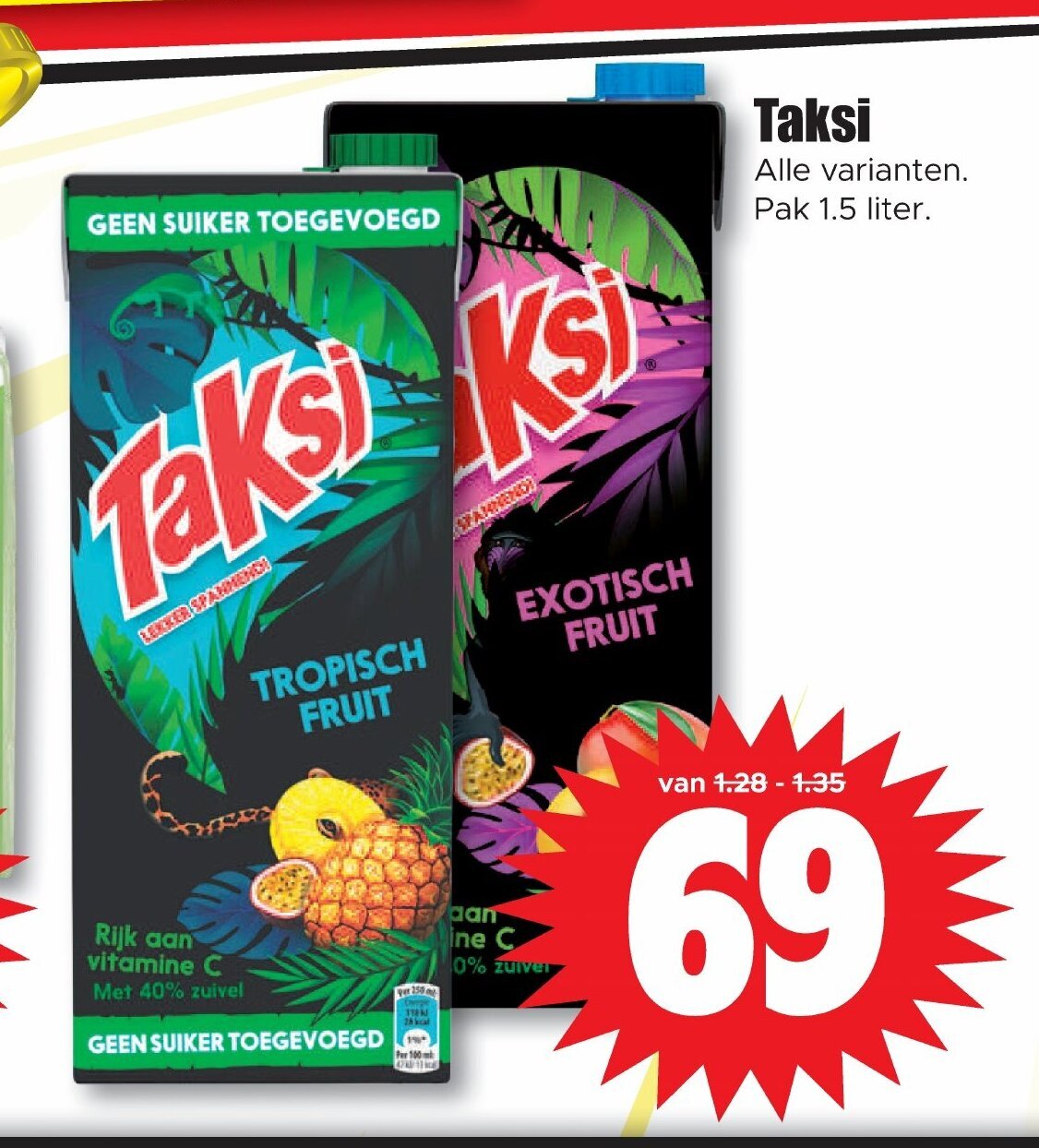 Taksi Pak 1.5 liter aanbieding bij Dirk