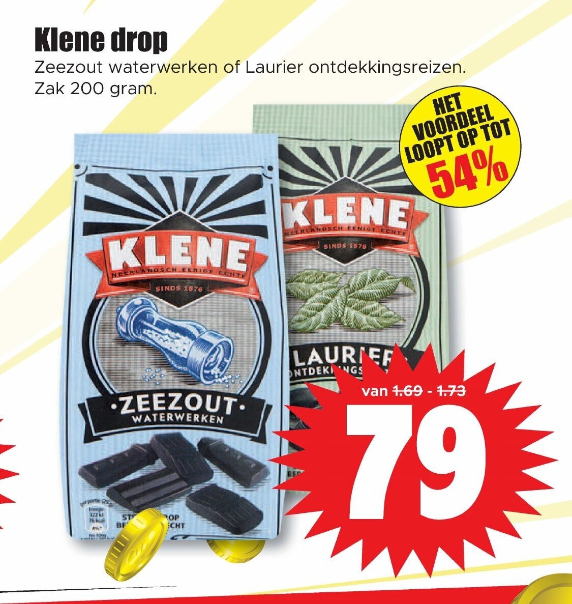 Klene drop 200 gram aanbieding bij Dirk