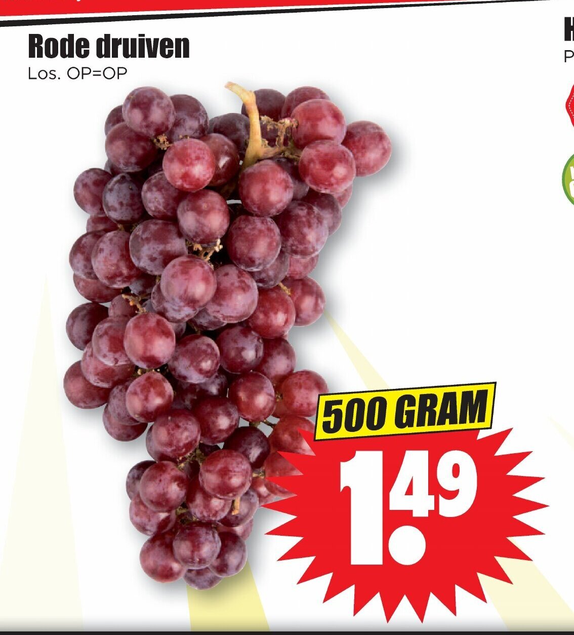 Rode druiven 500 gram aanbieding bij Dirk