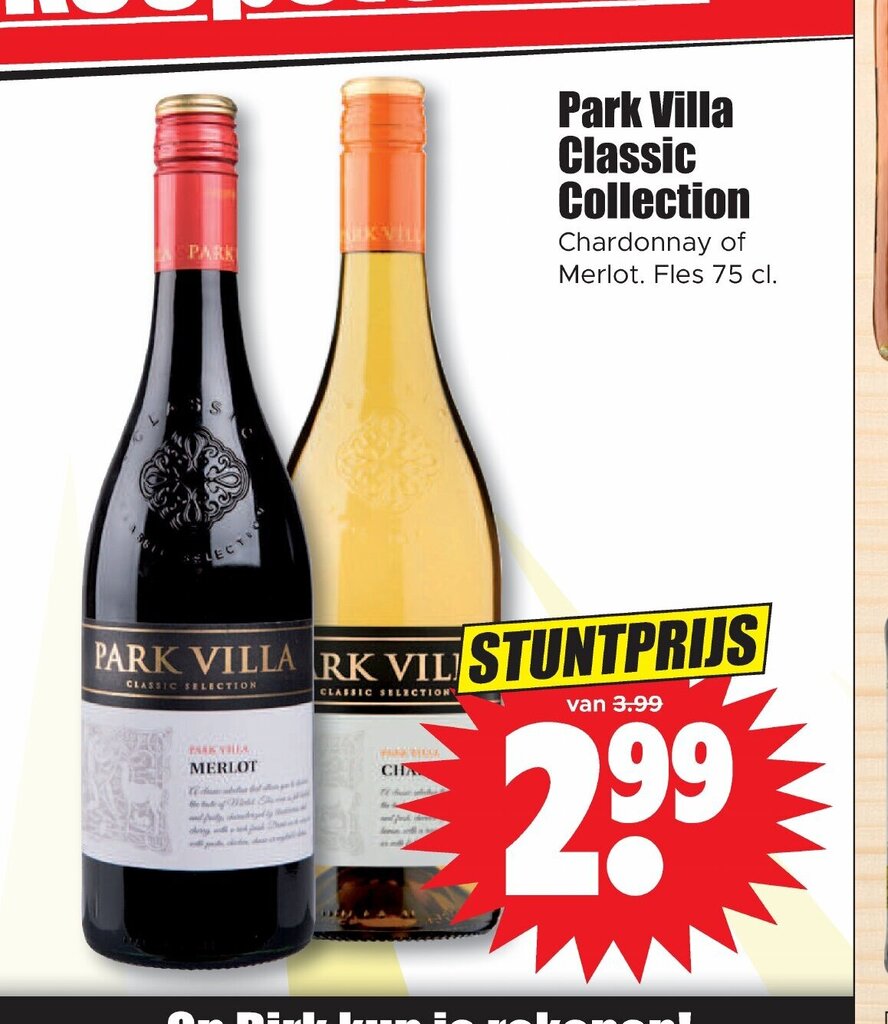 Park Villa Classic Collection 75 cl aanbieding bij Dirk