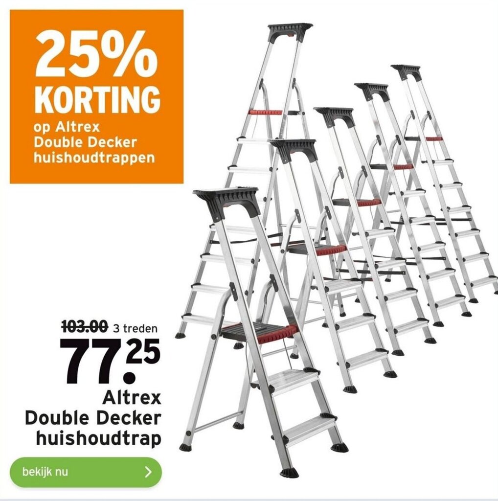 Altrex double decker huishoudtrap aanbieding bij GAMMA