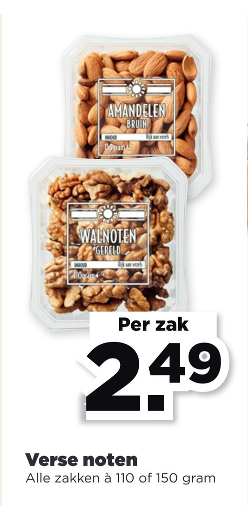 Verse noten aanbieding bij PLUS