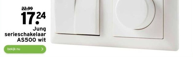 Jung serieschakelaar as500 wit aanbieding bij GAMMA