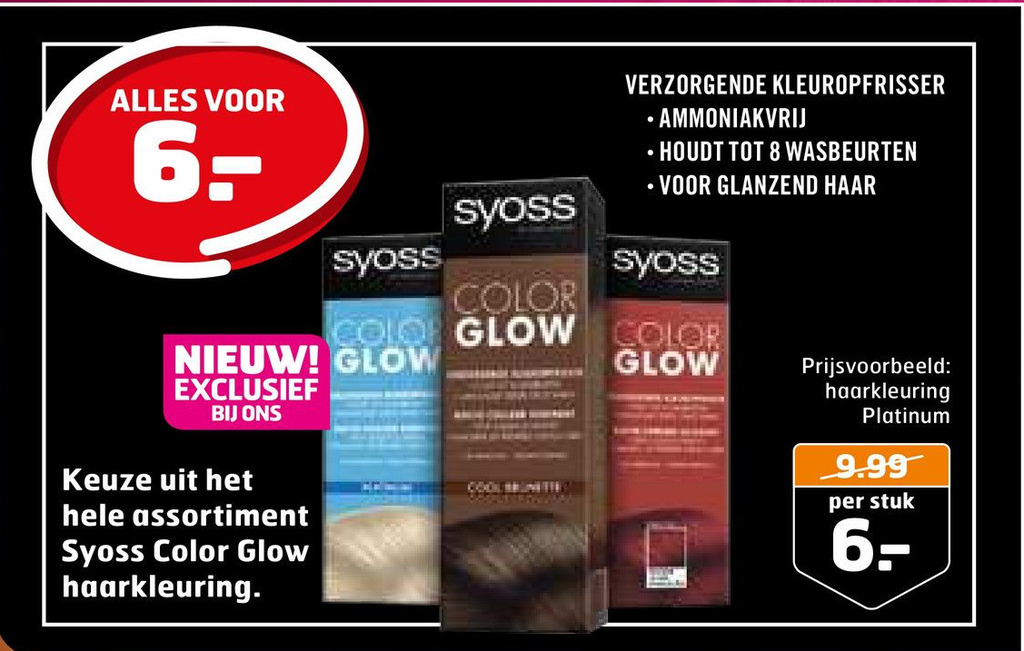 Keuze uit het hele assortiment syoss color glow haarkleuring ...