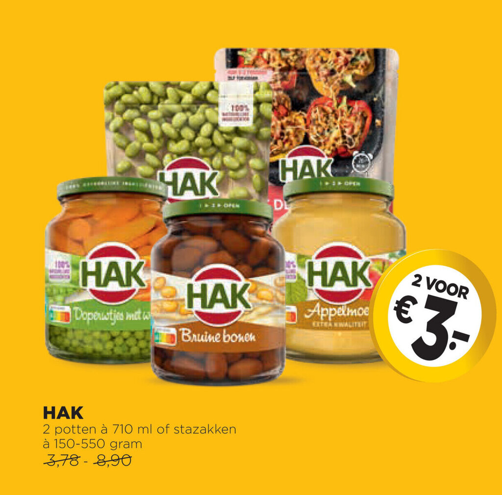 Hak 2 potten a 710ML aanbieding bij Jumbo