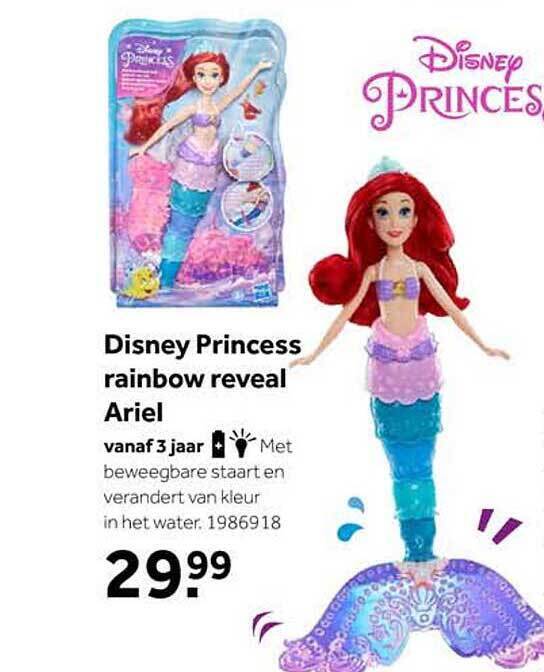 Disney princess rainbow reveal ariel aanbieding bij Intertoys