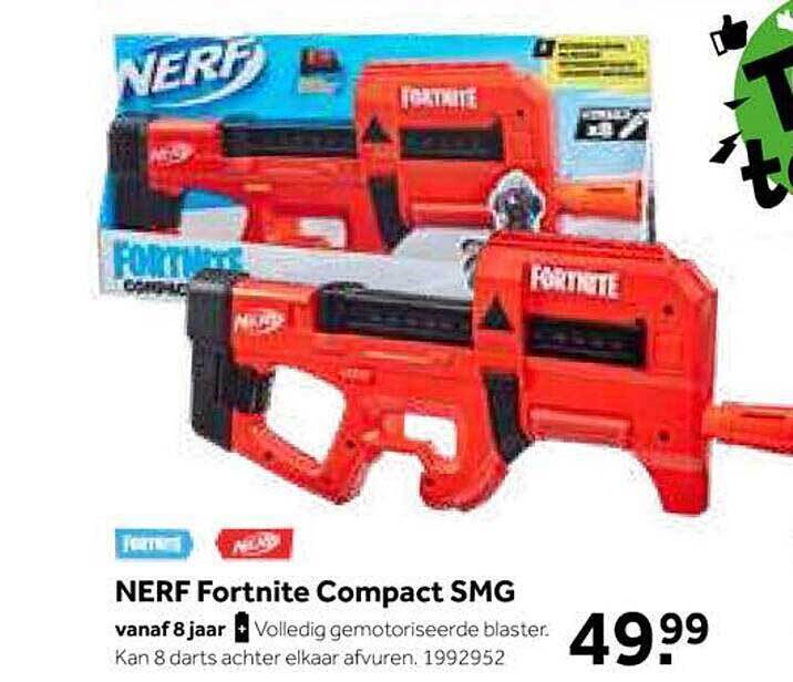 Nerf fortnite compact smg aanbieding bij Intertoys
