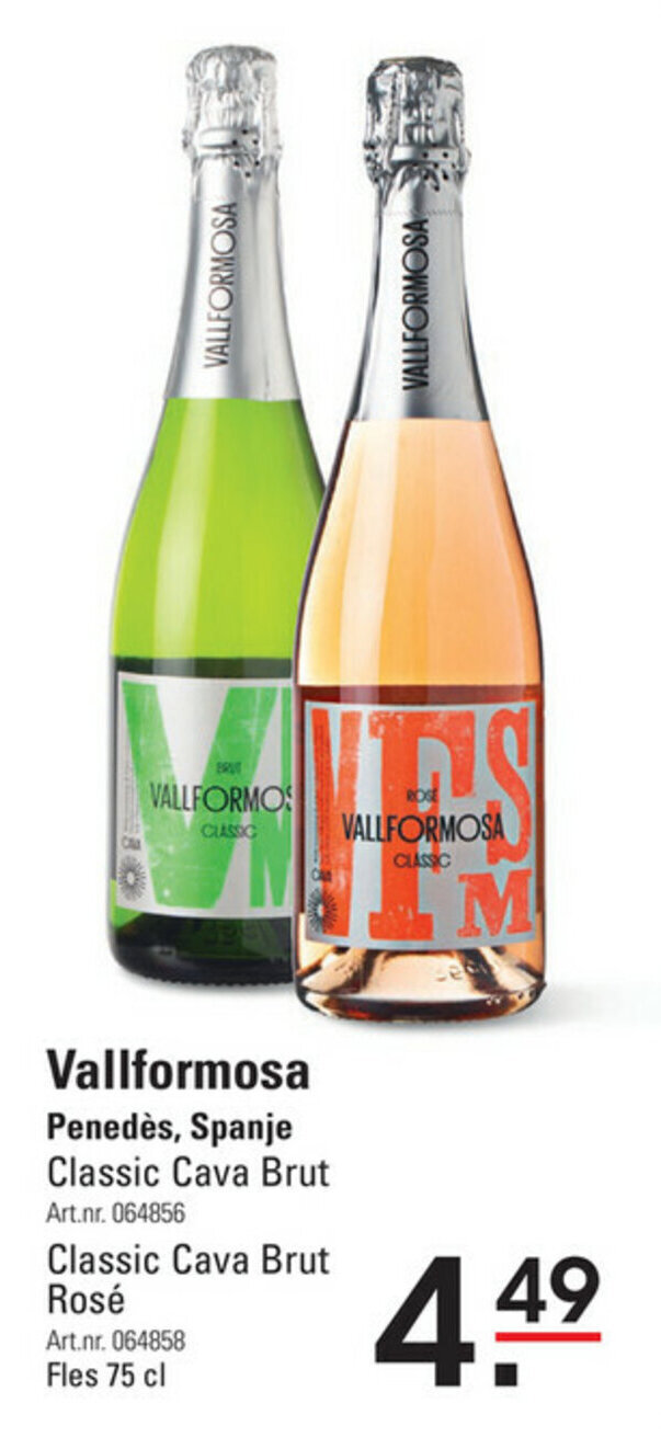 Vallformosa Classic Cava Brut 750ml aanbieding bij Sligro