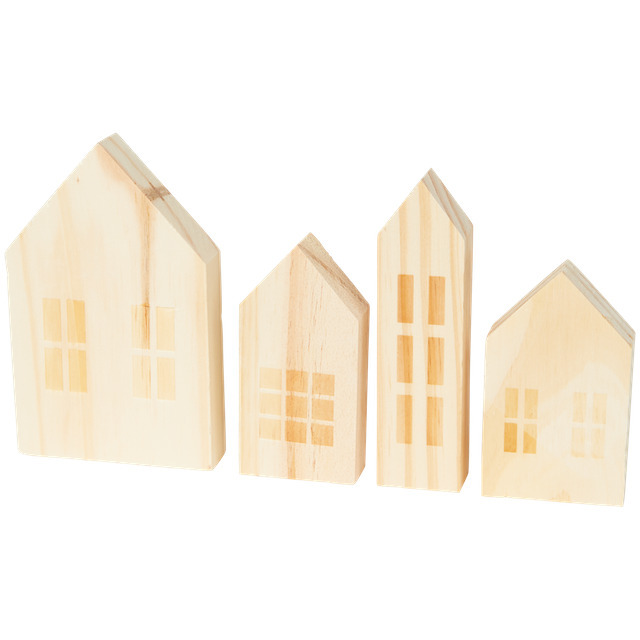 Houten diy-huisjes aanbieding bij Action