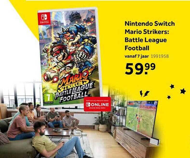 Nintendo switch mario strikers: battle league football aanbieding bij ...