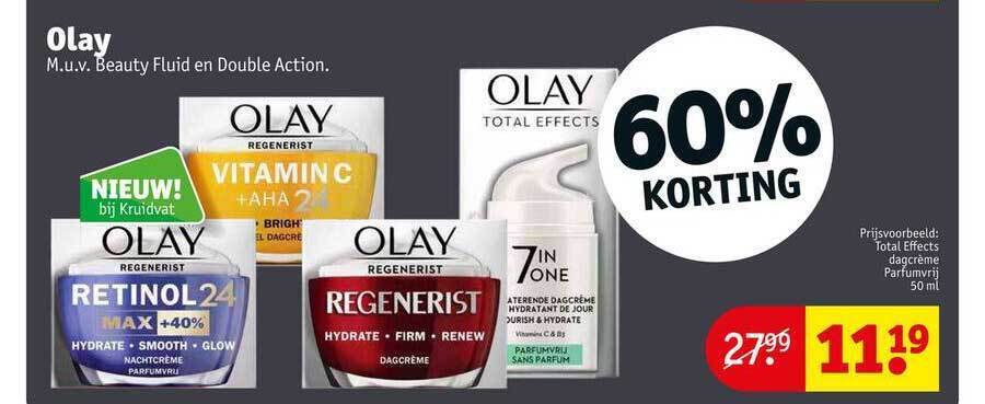 Olay 60% korting aanbieding bij Kruidvat