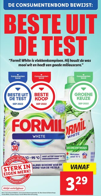 Formil White aanbieding bij Lidl