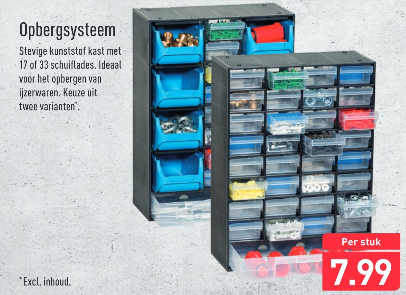 Opbergsysteem aanbieding bij ALDI