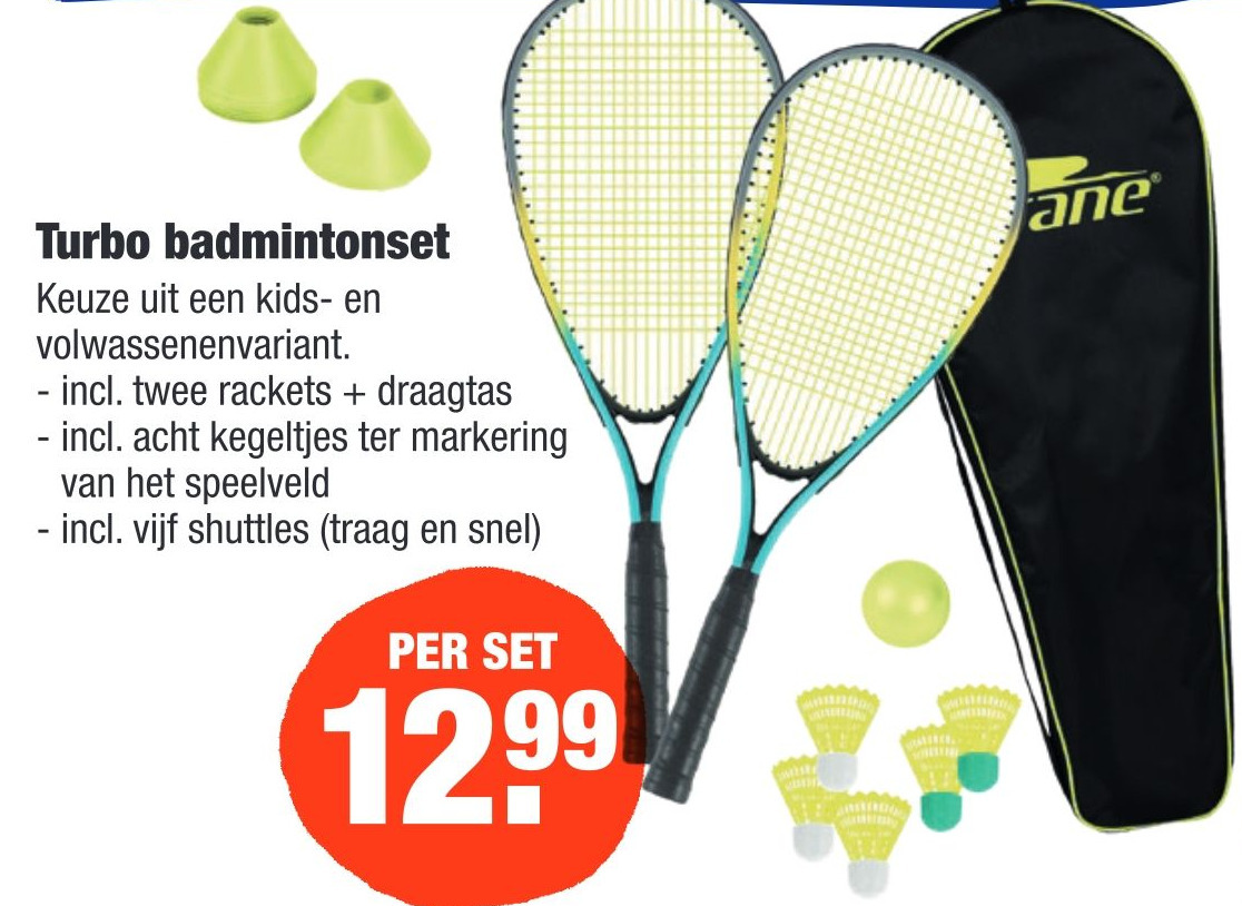 Turbo badmintonset aanbieding bij ALDI