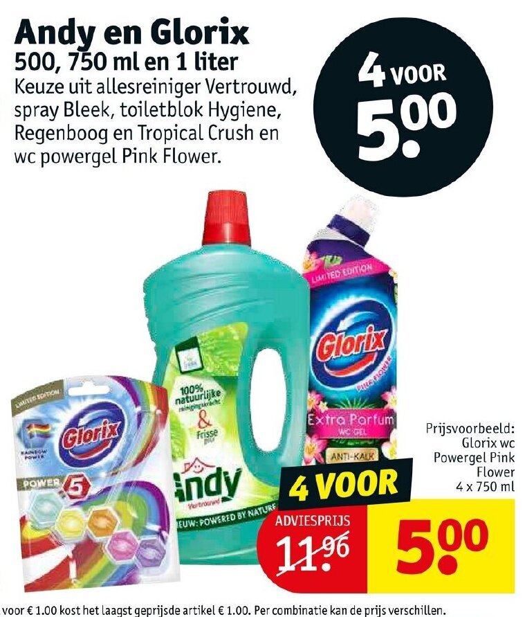 Andy en Glorix aanbieding bij Kruidvat