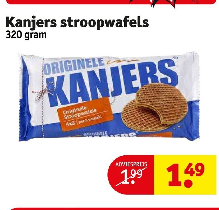 Kanjers stroopwafels 320 gram aanbieding bij Kruidvat
