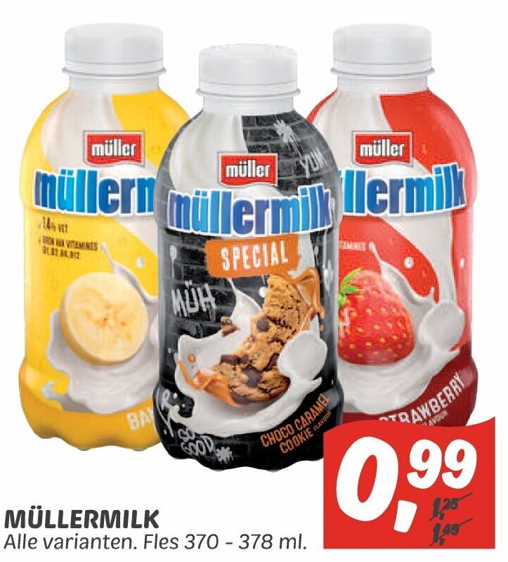 Mullermilk 370-378 ml aanbieding bij Dekamarkt