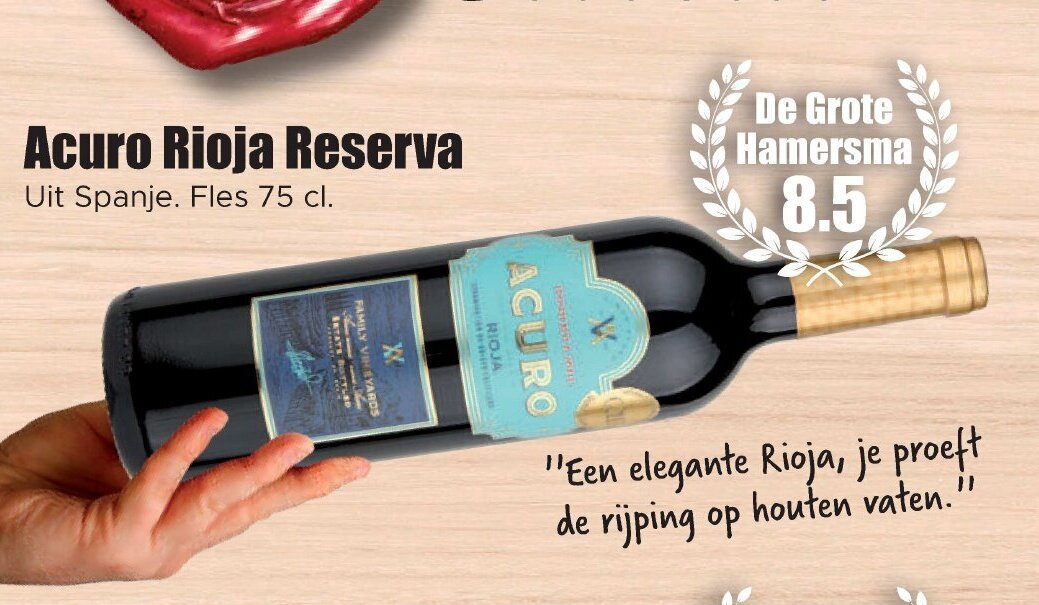 Acuro rioja reserva 75cl aanbieding bij Dirk