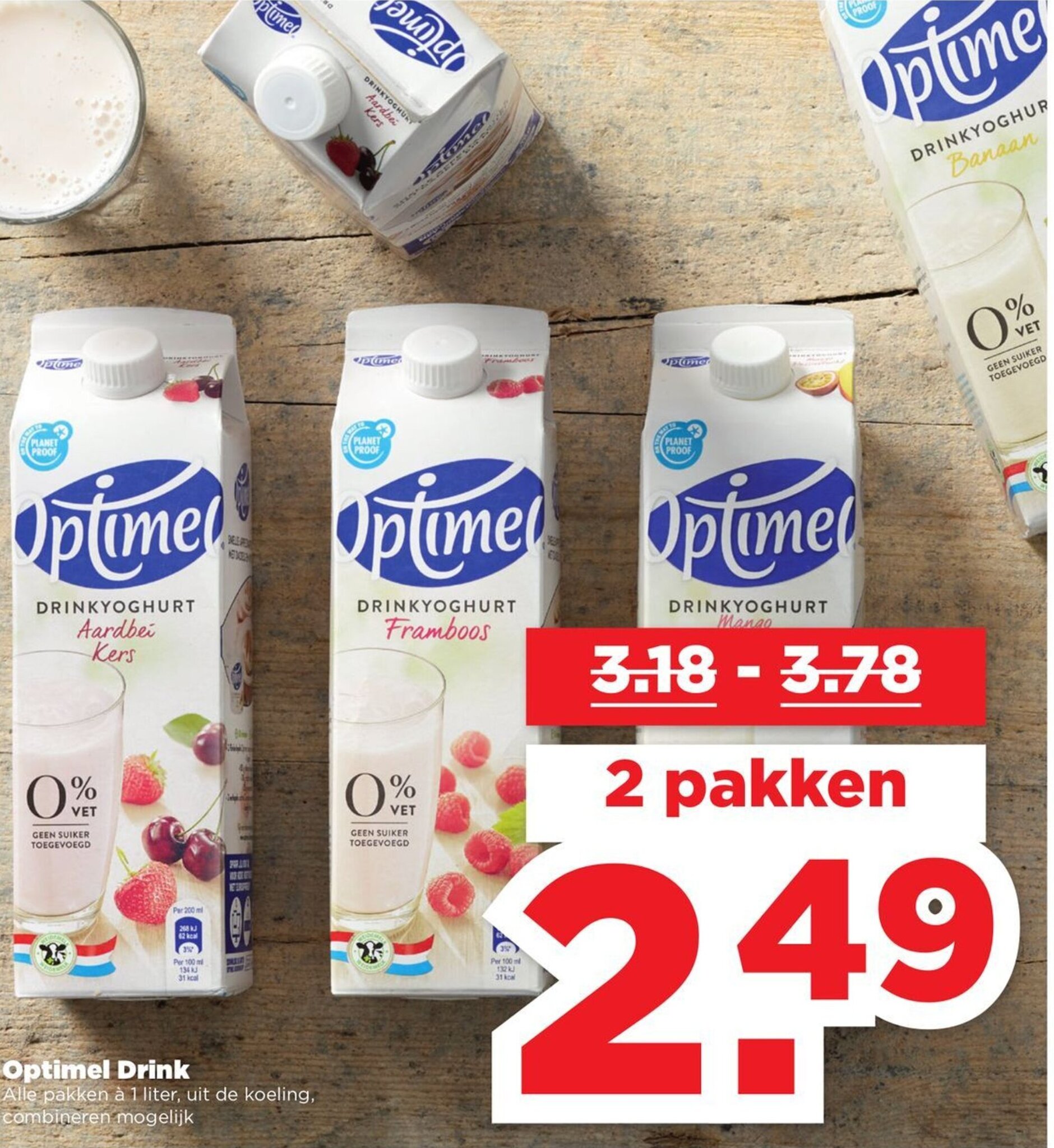 Optimel Drink 1 liter aanbieding bij PLUS