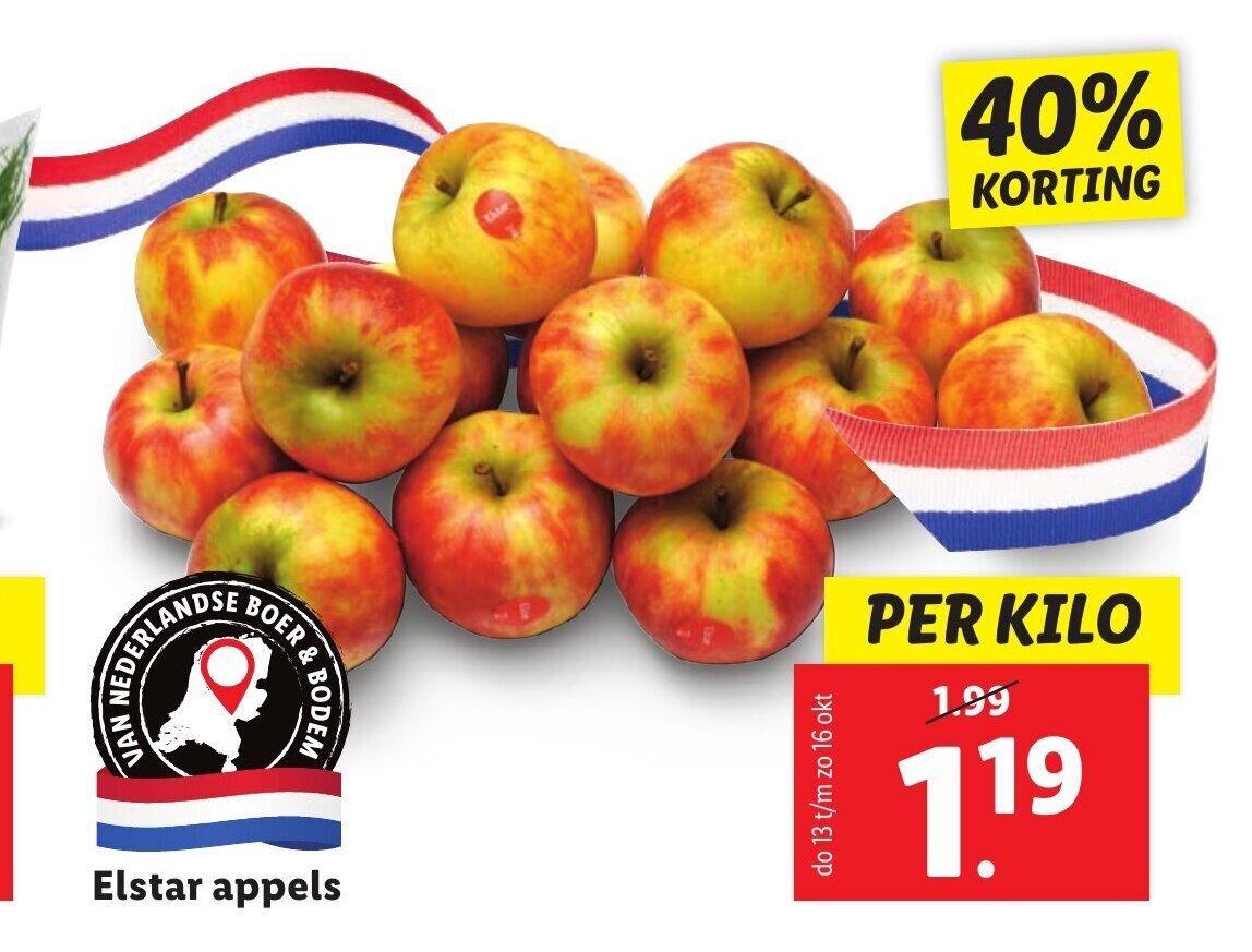 Elstar appels per kilo aanbieding bij Lidl