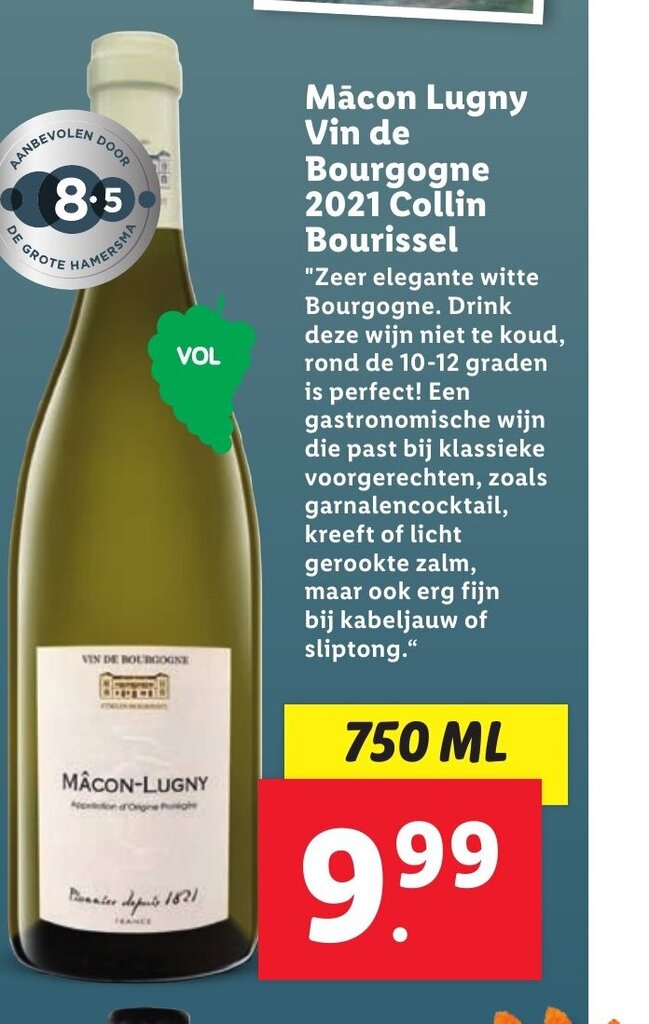 Macon lugny vin de bourgogne 2021 collin bourissel 750ml aanbieding bij ...