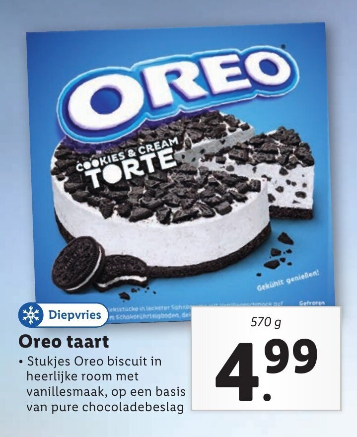 Oreo taart 570g aanbieding bij Lidl