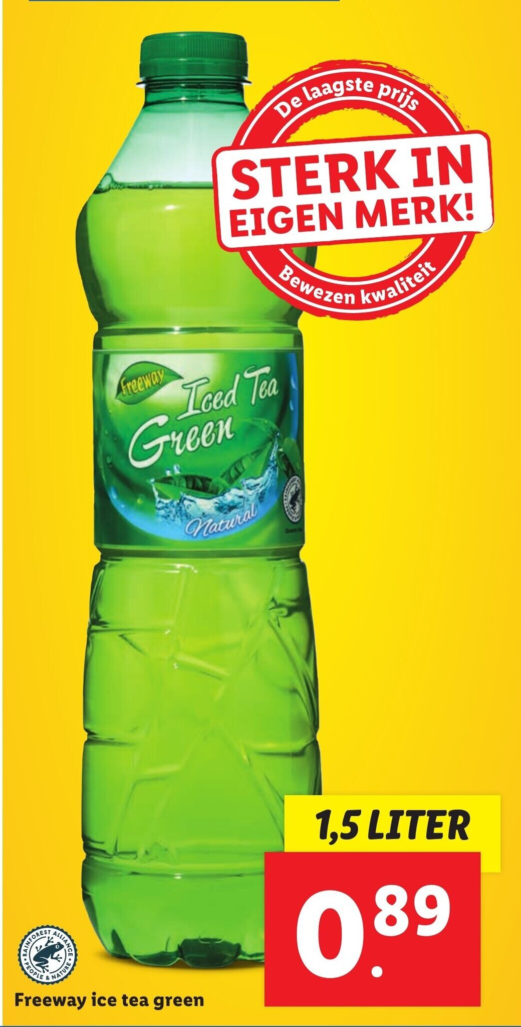 Freeway ice tea green 1.5 liter aanbieding bij Lidl