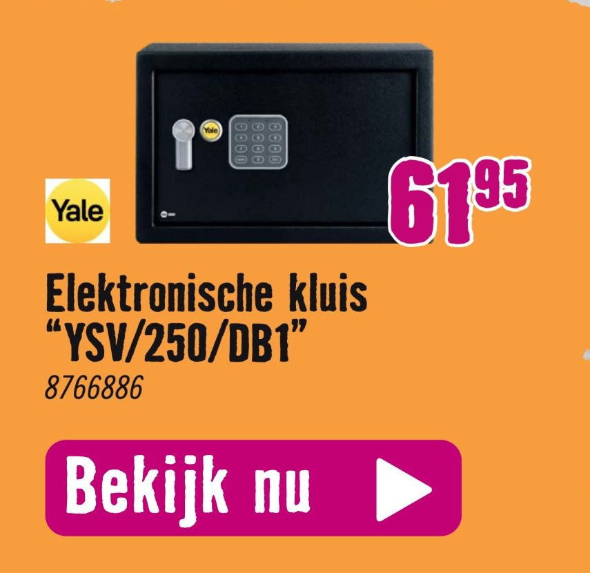 Elektronische kluis "ysv/250/db1" aanbieding bij Hornbach